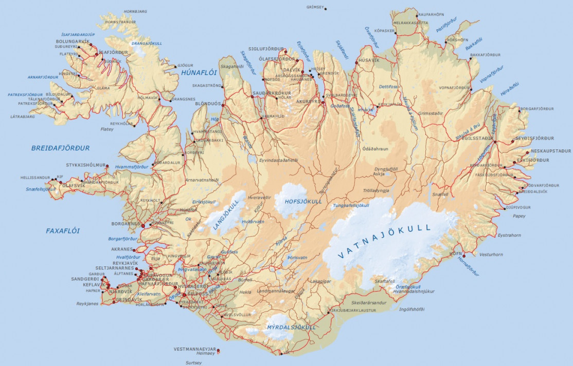 Some Useful Maps of Iceland - Iceland-Dream.com
